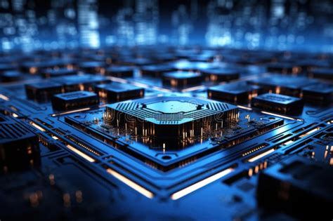 Exploring Computer Microchip Technology Innovation And Advanced Circuit Board Design Stock