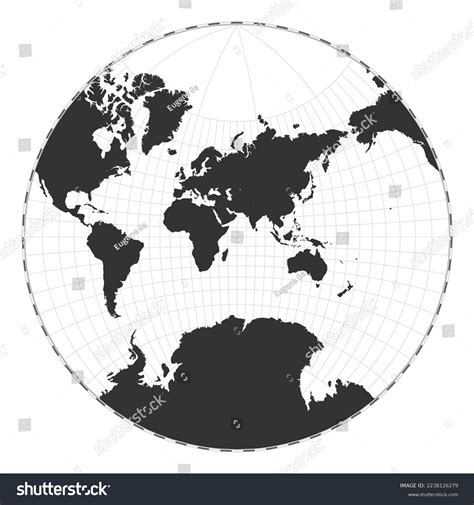Vector World Map Lagrange Conformal Projection Stock Vector Royalty Free 2238126279 Shutterstock