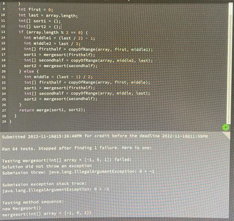solved create a public class named mergesort that provides a