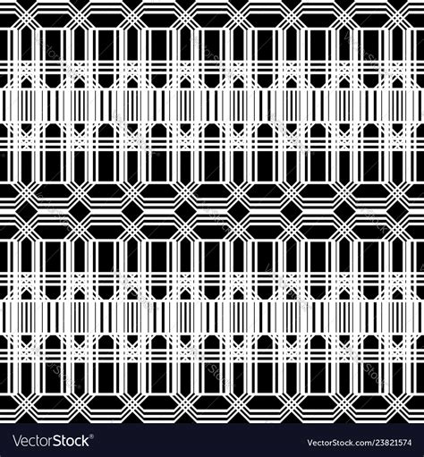 Design Seamless Monochrome Geometric Pattern Vector Image