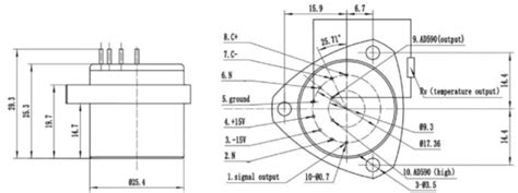 Single Axis Quartz Accelerometer Vibration Sensor ±50g