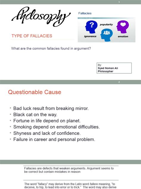 4 Common Fallacies 21 Pdf Fallacy Argument