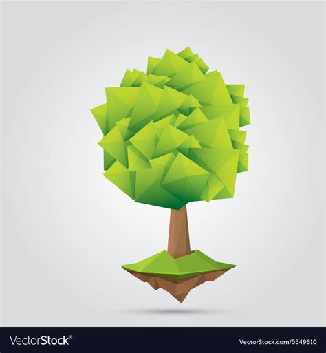 Conceptual Polygonal Tree Royalty Free Vector Image