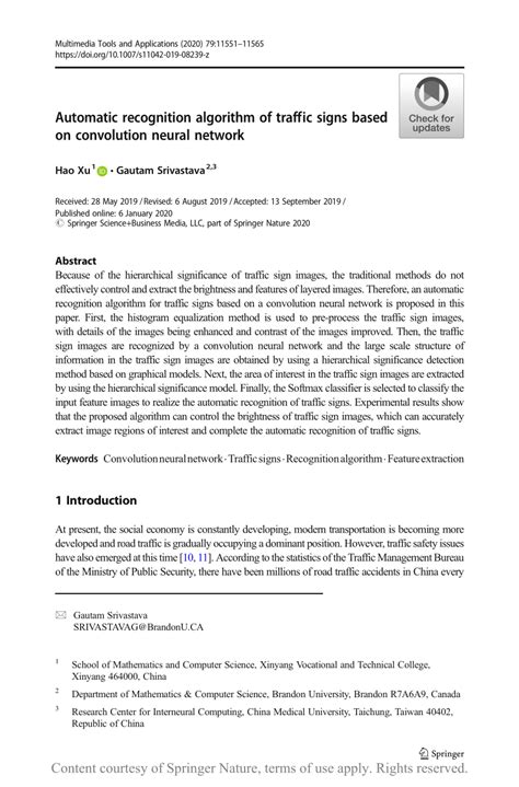 Automatic Recognition Algorithm Of Traffic Signs Based On Convolution