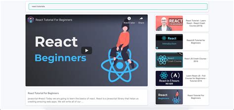 Github Daceynolanyoutube Video Search React App That Utilizes The