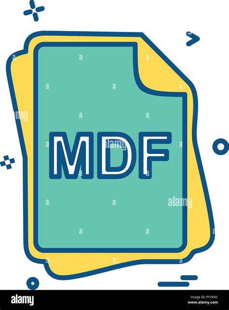 Mdf File Type Icon Design Vector Stock Vector Image And Art Alamy