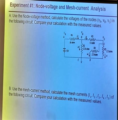 Solved A Use The Node Voltage Method Calculate The