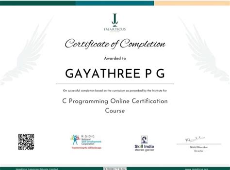 gayathri p g on linkedin i have been successfully completed c programming course