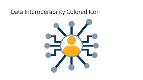 data interoperability icon powerpoint presentation and slides ppt