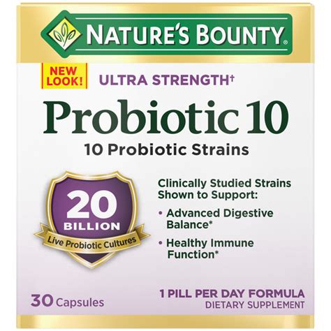 Probiotic Supplements For Digestive Health Natures Bounty