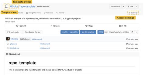 create a repo template
