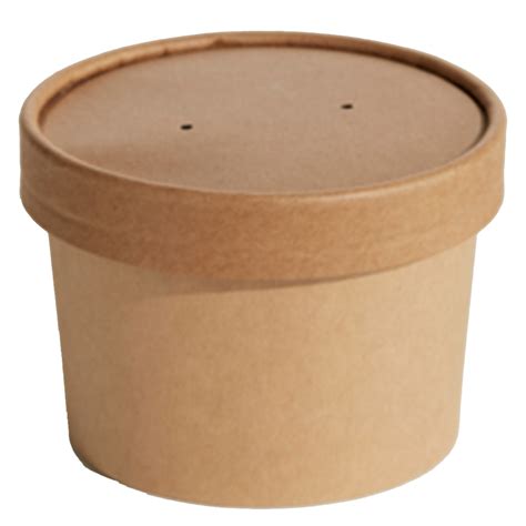 Pn Beta Kraft Food Container Lid 8oz 25pcs X 10slv