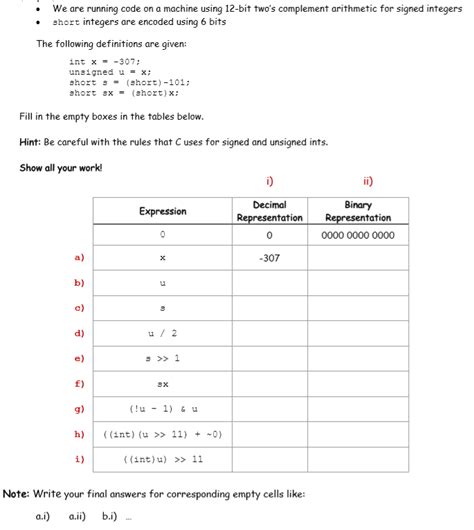 Solved We Are Running Code On A Machine Using 12 Bit Twos