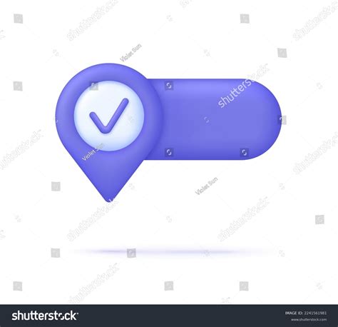 D Location Pin Check Mark Web Stock Vector Royalty Free Shutterstock