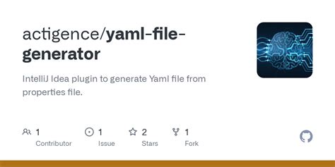 GitHub Actigence Yaml File Generator IntelliJ Idea Plugin To Generate Yaml File From