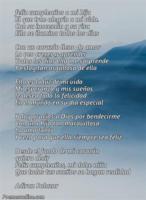 Cinco Poemas De Cumple Para Mi Hija Poemas Online