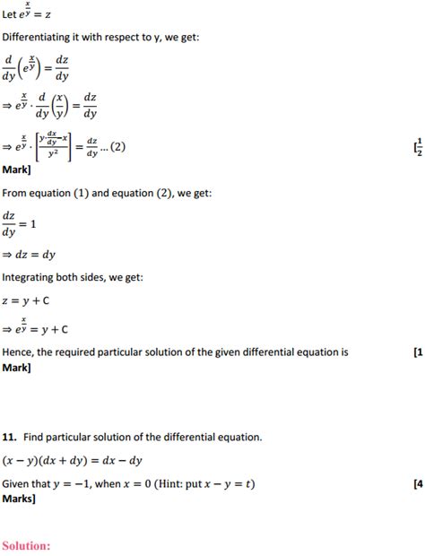 Ncert Solutions For Class 12 Maths Chapter 9 Differential Equations