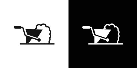 Wheelbarrow Unloading Icon Logo Set 49441923 Vector Art At Vecteezy