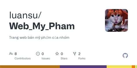 GitHub luansu Web My Pham Trang web bán mỹ phẩm của nhóm