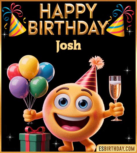 Happy Birthday Josh  🎂 Animated Images Wishes And Music 【27 S】