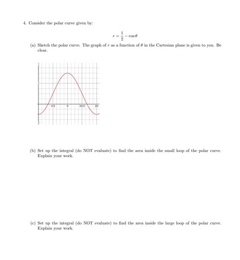 solved 4 consider the polar curve given by cos a sketch