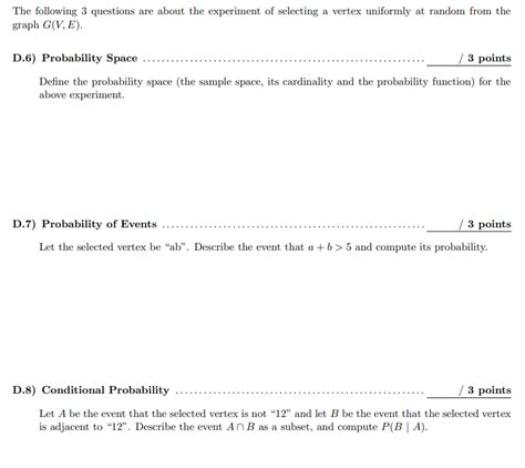 Solved Let G V E Be A Simple Graph Where The Vertex Set V Chegg