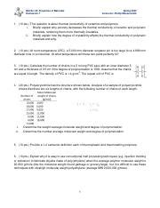 MAT SCI SP HW Pdf Mat Sci Properties Of Materials Homework Spring Instructor