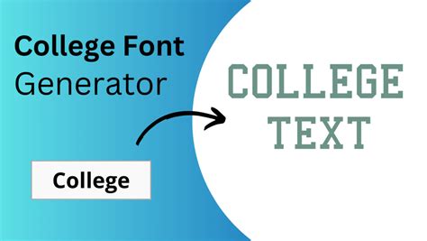 College Font Generator Free Text College Maker