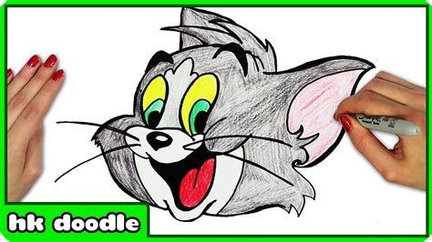 How To Draw TOM The Cat From TOM AND JERRY Cartoons Easy Step By Step