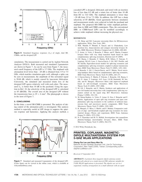 Pdf Printed Coplanar Magnetic‐dipole Multiantenna System For 5‐ghz