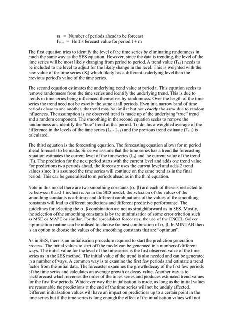 Holts Exponential Smoothing Notes Busa3015 Business Forecasting