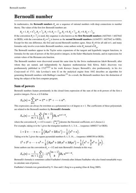 Pdf Bernoulli Number Dokumentips