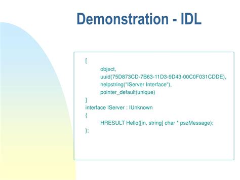 PPT Microsofts Distributed Component Object Model DCOM PowerPoint Presentation ID