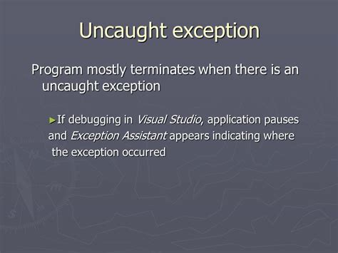 Exception Handling To Use Try Blocks To Delimit Code In Which