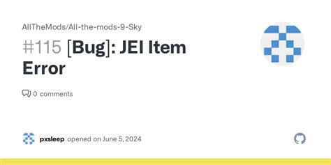 [bug] Jei Item Error · Issue 115 · Allthemods All The Mods 9 Sky · Github