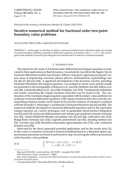 Iterative Numerical Method For Fractional Order Two Point Boundary