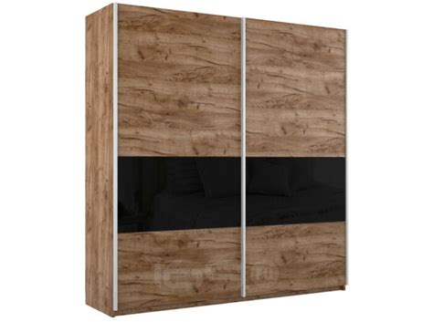 Шкаф купе Прайм Премиум 2 х дверный фасад дсп стекло черное Серебряный профиль Крафт Табачный