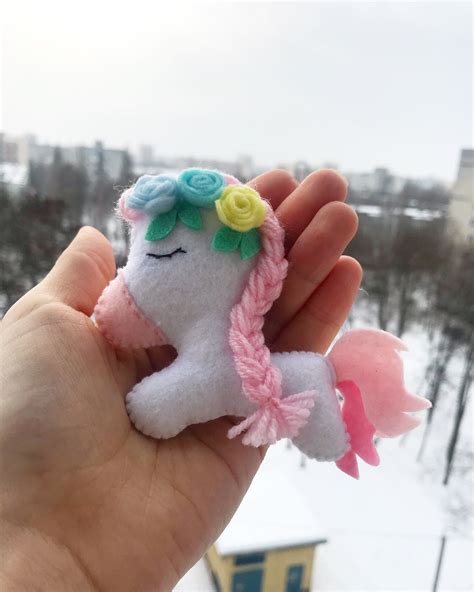 Игрушка из фетра Единорог