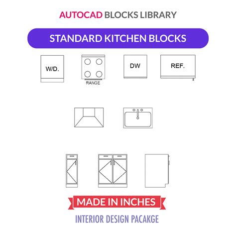 Autocad Blocks Kitchen Island