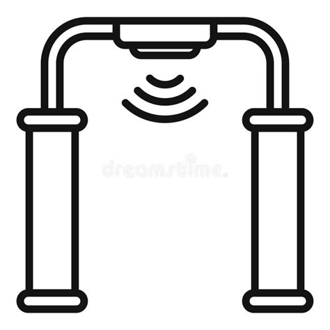 Road Sensor Arch Icon Outline Vector Smart System Control Stock Illustration Illustration Of