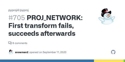 proj network first transform fails succeeds afterwards · issue 705