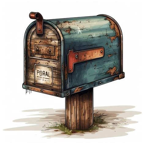 Premium Vector Realistic Vector Distressed Mail Design On White Background