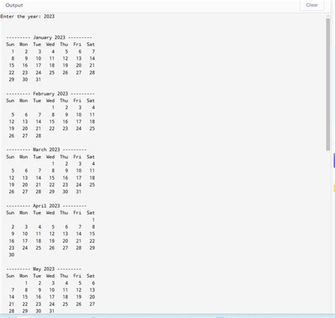 Calendar Program In C Naukri Code 360