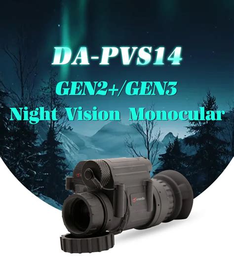 Da Pvs14 Night Vision Monocular High Fom 1600 Ip67 Waterproof