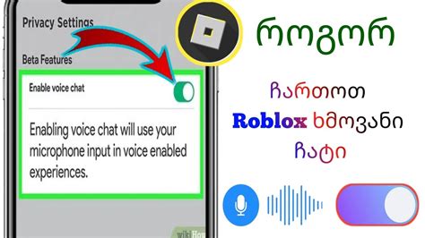 როგორ მივიღოთ ხმოვანი ჩატი Roblox Mobile ზე 2024 Roblox How To Get Voice Chat Youtube