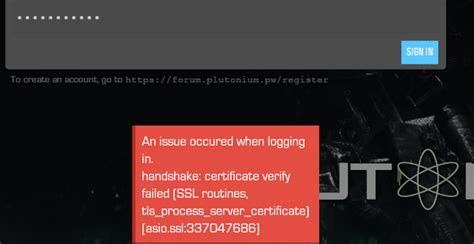 Login Error On Launcher Plutonium