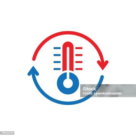 평면 스타일의 온도계 온도계 온도 조절 아이콘입니다 백색 격리된 배경에 기상학 균형 벡터 그림 뜨거운 차가운 온도 비즈니스 개념 개선에 대한 스톡 벡터 아트 및 기타 이미지