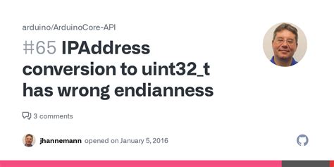 Ipaddress Conversion To Uint32t Has Wrong Endianness · Issue 65