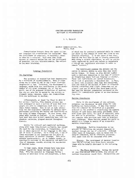 Computer Assisted Translation Mainframe To Microprocessor Ieee Conference Publication Ieee