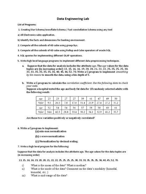 Data Engineering Lab List Of Programs Pdf Information Retrieval